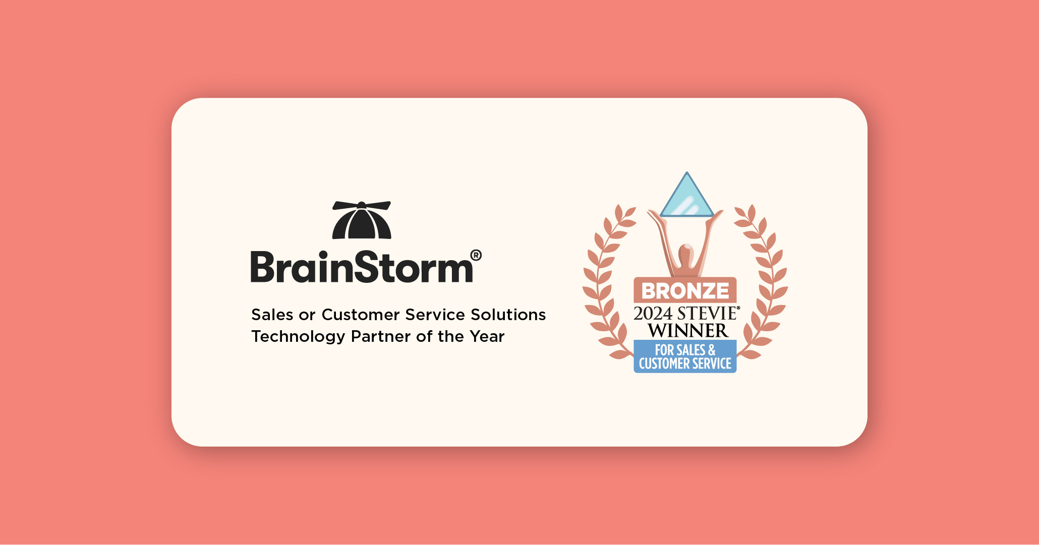 BrainStorm wins Sales, Customer Service 2024 Technology Partner of the Year